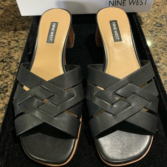 Nine West | Shoes | Nine West Garnet Leather Mule With Box | Poshmark